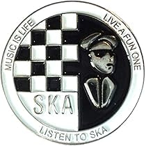 Ska Music is Life, Listen to Ska Pin Badge Black/White | Raw Menswear ...